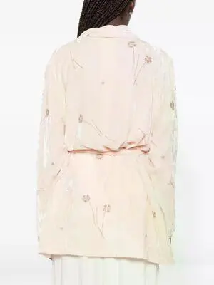 FORTE_FORTE Embroidered Crushed-velvet Coat