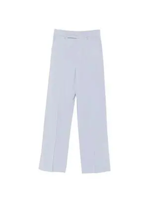 Patrizia Pepe Pressed-crease Palazzo Pants - Blue