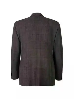 Canali Check-pattern Suit - Brown