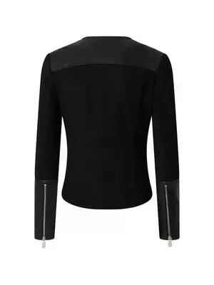 Pinko Leather Panelled Zipped Jacket