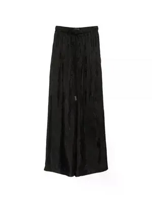 ANN DEMEULEMEESTER Paisley Jacquard Drawstring Trousers - Black
