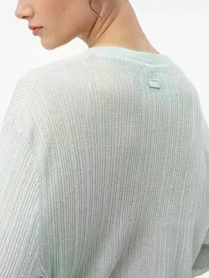 Hugo Ribbed Knit V-neck Sweater