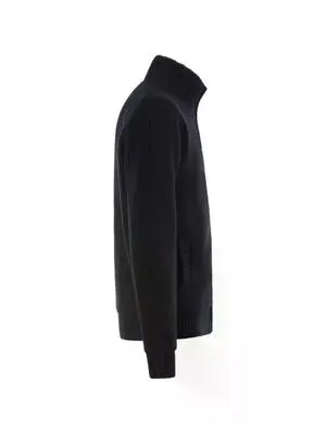 Herno Zip-up Textured-knit Sweater