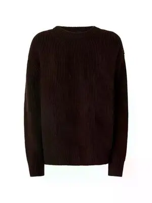 Pinko Ribbed-knit Wool Sweater - Brown
