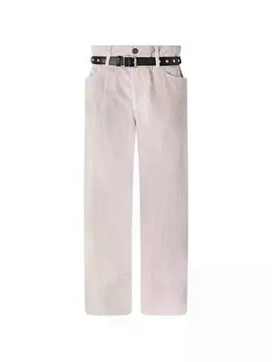 Pinko Belted Corduroy Trousers - Neutrals
