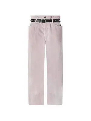 Pinko Belted Corduroy Trousers - Neutrals