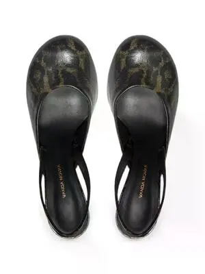 VANDA NOVAK Peggy Leopard-print Slingback Pumps