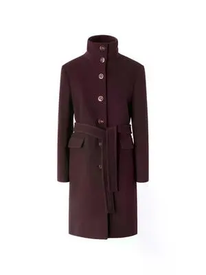 Pinko Belted Button-down Coat - Brown