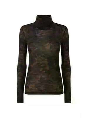 Pinko Floral-print Roll-neck Top