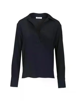 AL DUCA D’AOSTA 1902 V-neck Silk Blouse - Blue