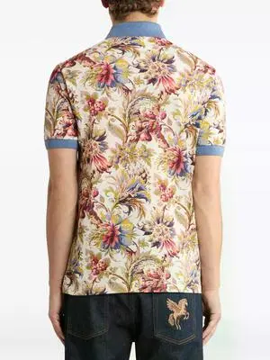 Etro Floral-print Polo Shirt