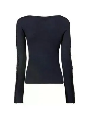 Pinko Lace-trim Button-up Cardigan