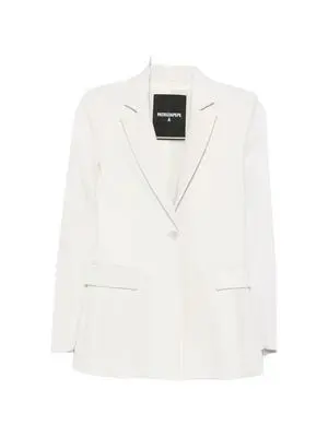 Patrizia Pepe Zip-cuff Single-breasted Blazer - Grey