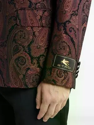 Etro Chenille Jacquard Single-breasted Jacket With Paisley Motif