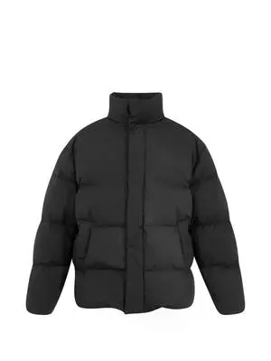 Saint Laurent Quilted High-neck Jacket - Black