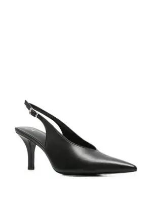 Patrizia Pepe Pointed-toe Buckled Slingback Pumps - Black