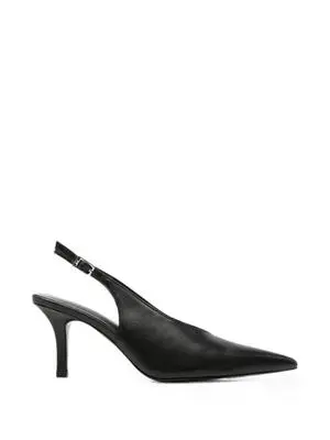 Patrizia Pepe Pointed-toe Buckled Slingback Pumps - Black