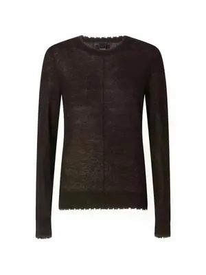 Pinko Distressed Semi-sheer Top - Brown