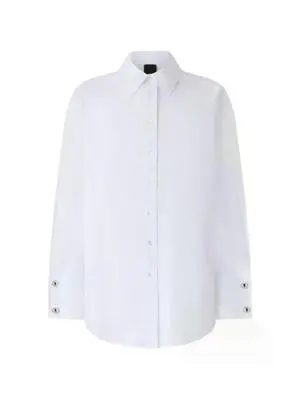 Pinko Embellished Cuff Cotton Shirt - White