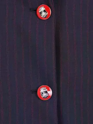 Elisabetta Franchi Pinstripe-pattern Logo-button Blazer