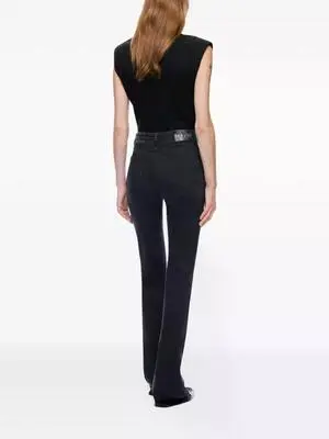 Pinko Flared-leg Jeans With Denim Texture