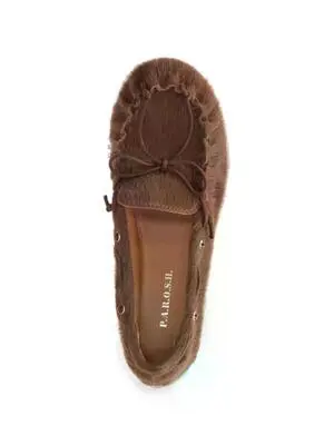 P.a.r.o.s.h Calf Hair Loafers - Brown