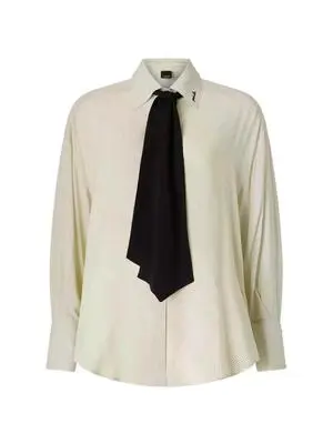 Pinko Polka-dot Tie-neck Shirt