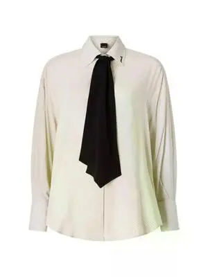 Pinko Polka-dot Tie-neck Shirt - Neutrals
