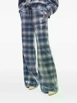 Pinko Palazzo Trousers With Check Pattern And Sequins
