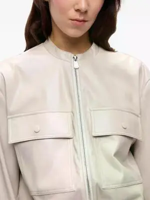 Pinko Faux-leather Drawstring Waist Dress - Neutrals