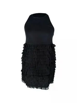 Burberry Tiered Mini Dress - Black