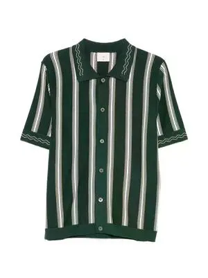 CHE Sawyer Striped Knitted Polo Shirt - Green