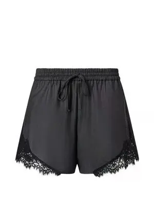 Pinko Lace-trim Drawstring Shorts - Grey