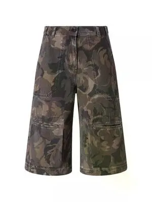Pinko Floral Print Cargo Pants - Green
