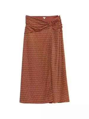 Johanna Ortiz Under The Sun Paisley-print Skirt - Brown