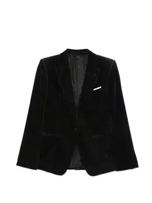 TOM FORD Polka-dot Velvet Blazer - Black