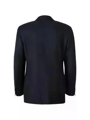 Canali Check-pattern Single-breasted Suit - Blue