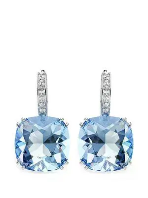 SWAROVSKI Millenia Drop Earrings With Cushion-cut Crystals - Silver