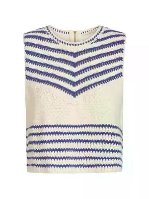 MARIE OLIVER Cass Chevron-knit Tank Top - Neutrals