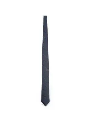 Giorgio Armani Chevron Pattern Neck Tie - Blue