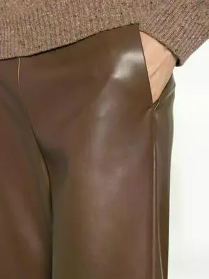 Max Mara Faux-leather Cropped Trousers