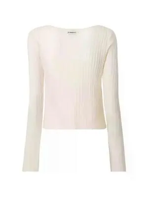 Pinko Ribbed-knit V-neck Cardigan