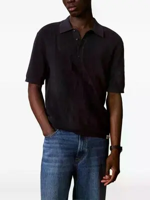 Calvin Klein Ribbed-knit Polo Shirt