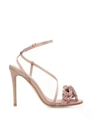 Pinko Crystal-embellished Bow Sandals