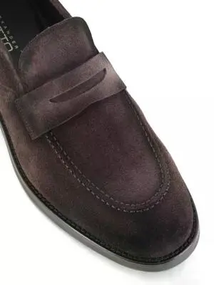 ALEXANDER HOTTO Suede Penny Loafers
