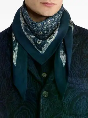 Etro Triangular Scarf - Blue