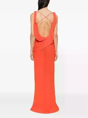 Patrizia Pepe Cowl Neck Ring Detail Dress
