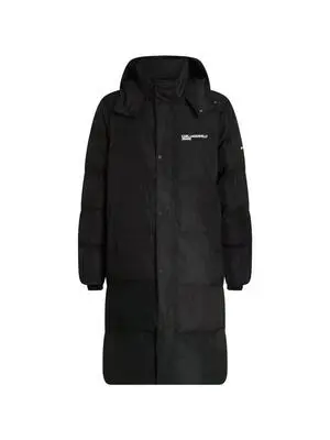 Karl Lagerfeld Logo-print Hooded Padded Coat - Black