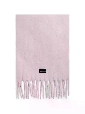 Karl Lagerfeld Fluffy Fringe Scarf - Pink