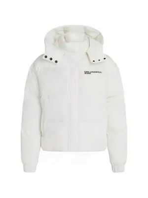 Karl Lagerfeld Logo-print Puffer Jacket - White
